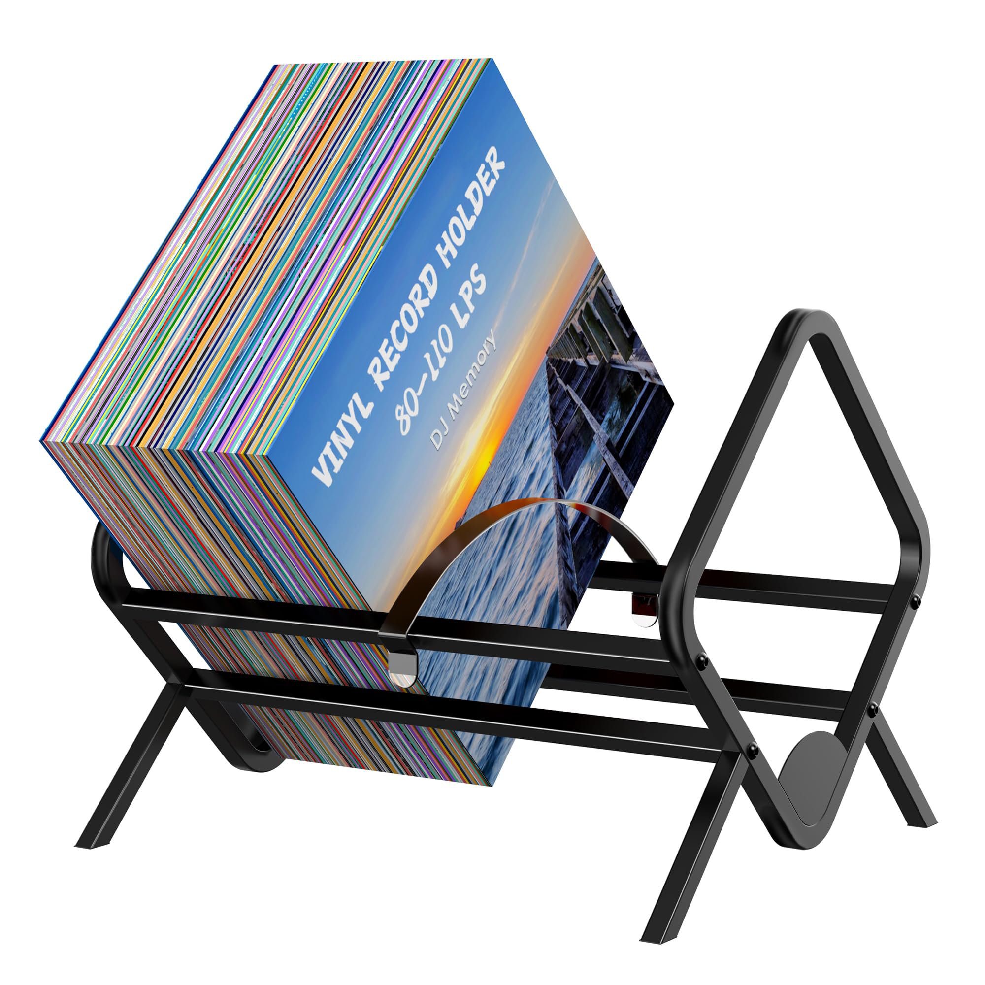 George Oliver Metal Vinyl Record Display Rack With Adjustable Dividers ...