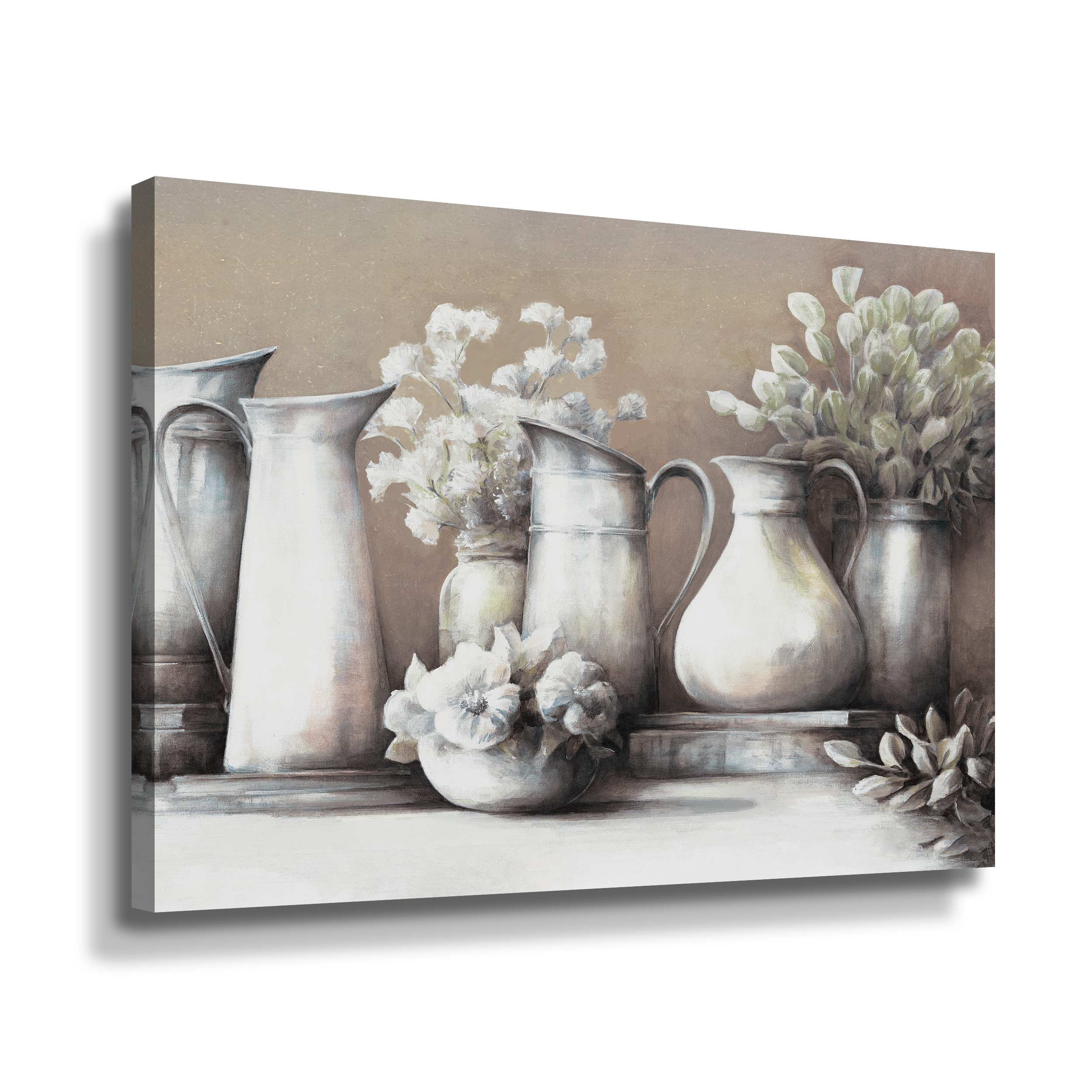 August Grove® Neutral Still Life Gallery Wrapped Canvas | Wayfair