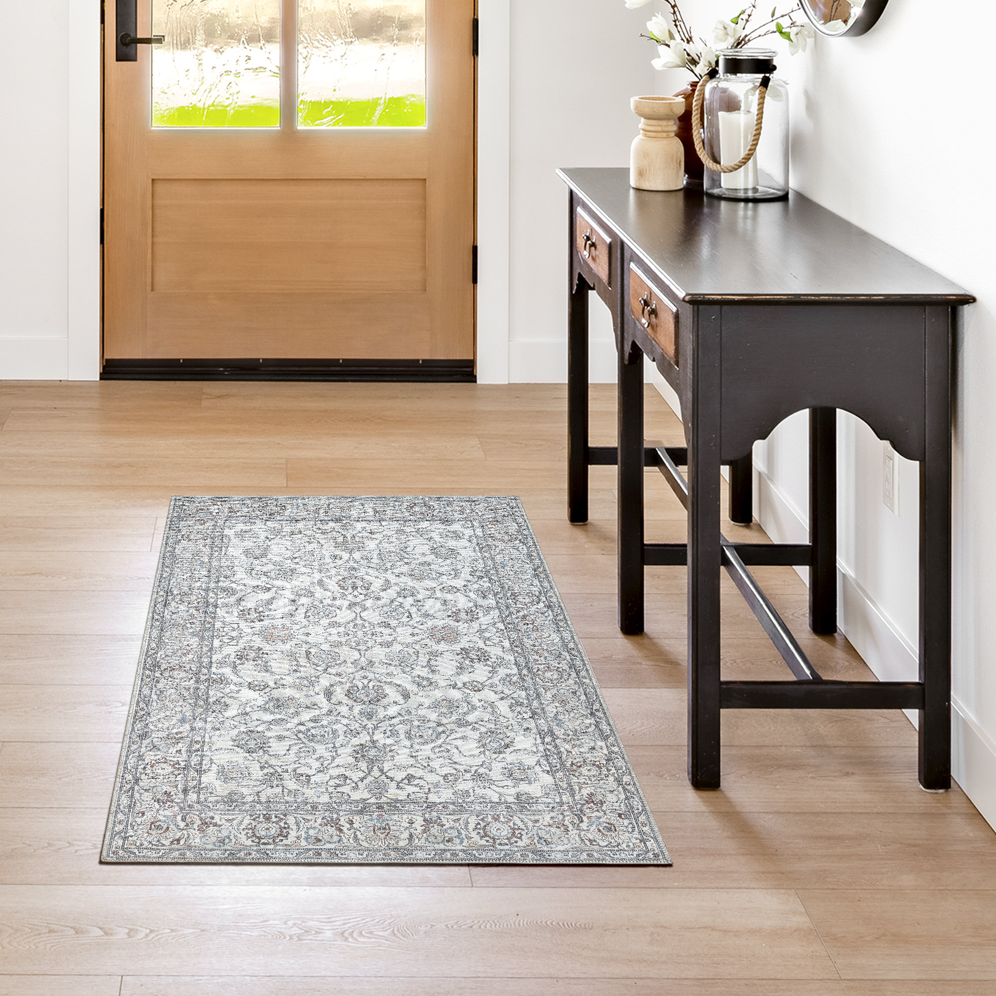 Thomasville Adamstown Emporia Lianne Traditional Border Ivory Gray ...