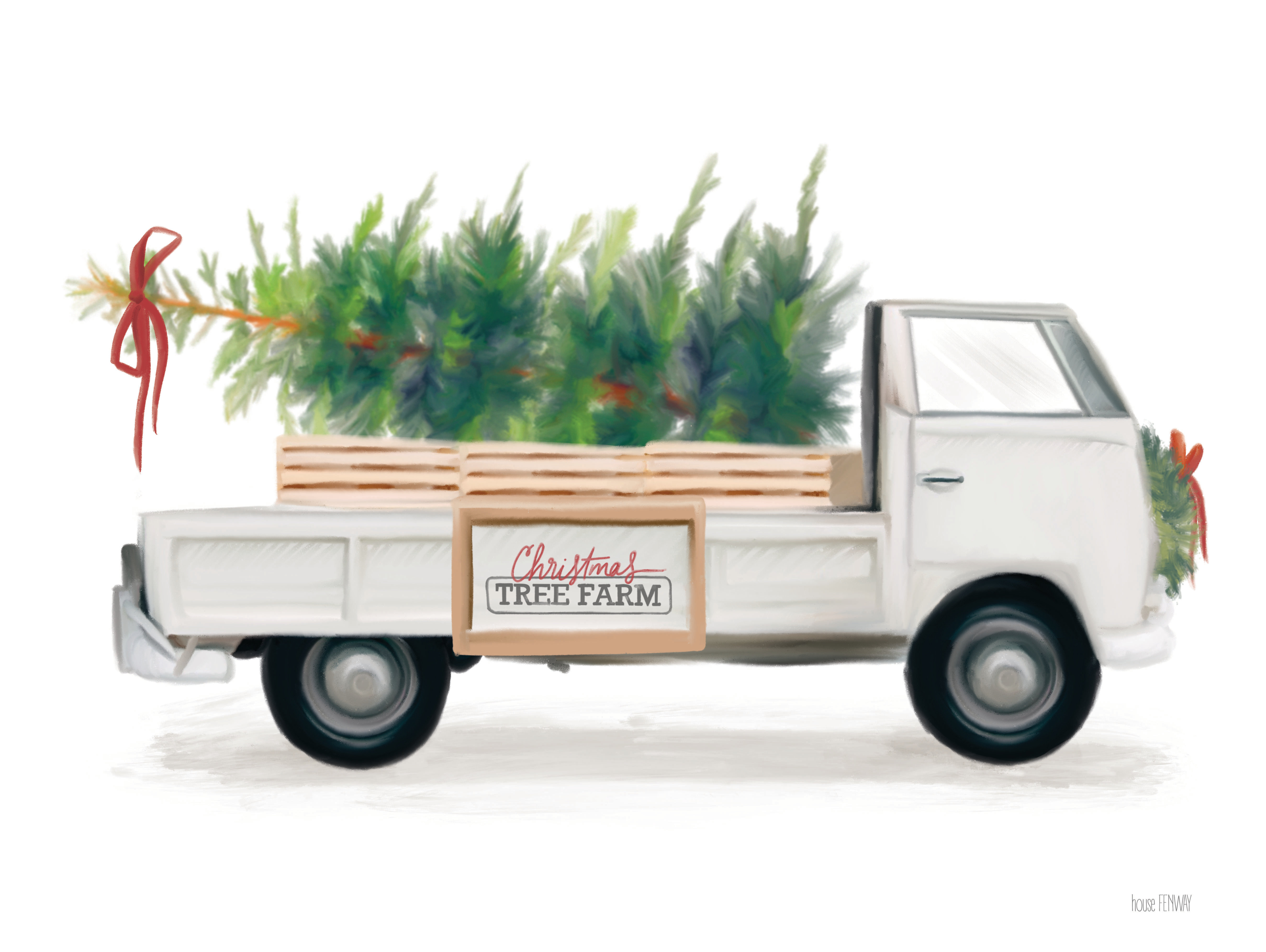 The Holiday Aisle® Christmas Tree Farm Truck by House Fenway | Wayfair