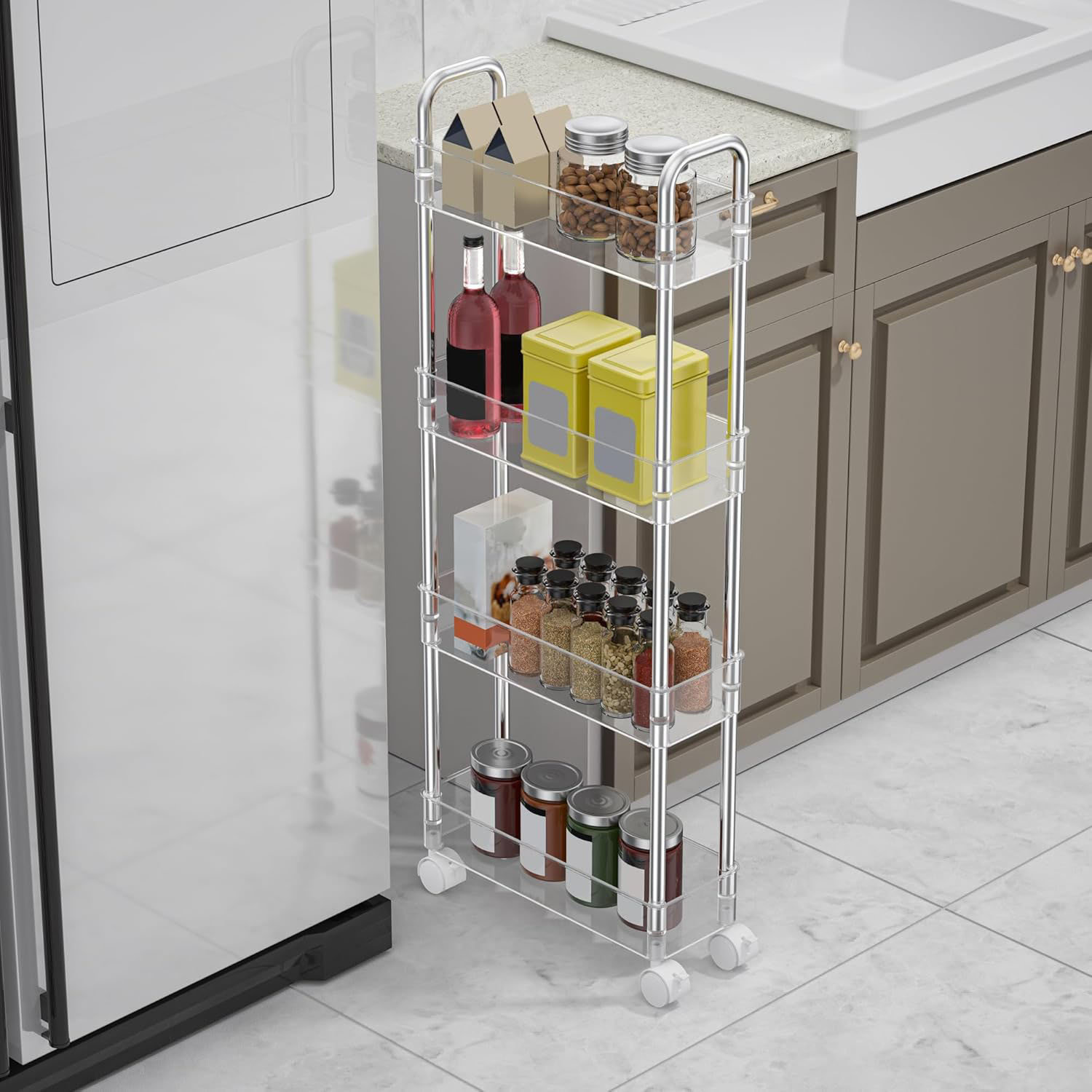 Ebern Designs Bathroom Organizer Under Cabinet Storage, Slide Out ...