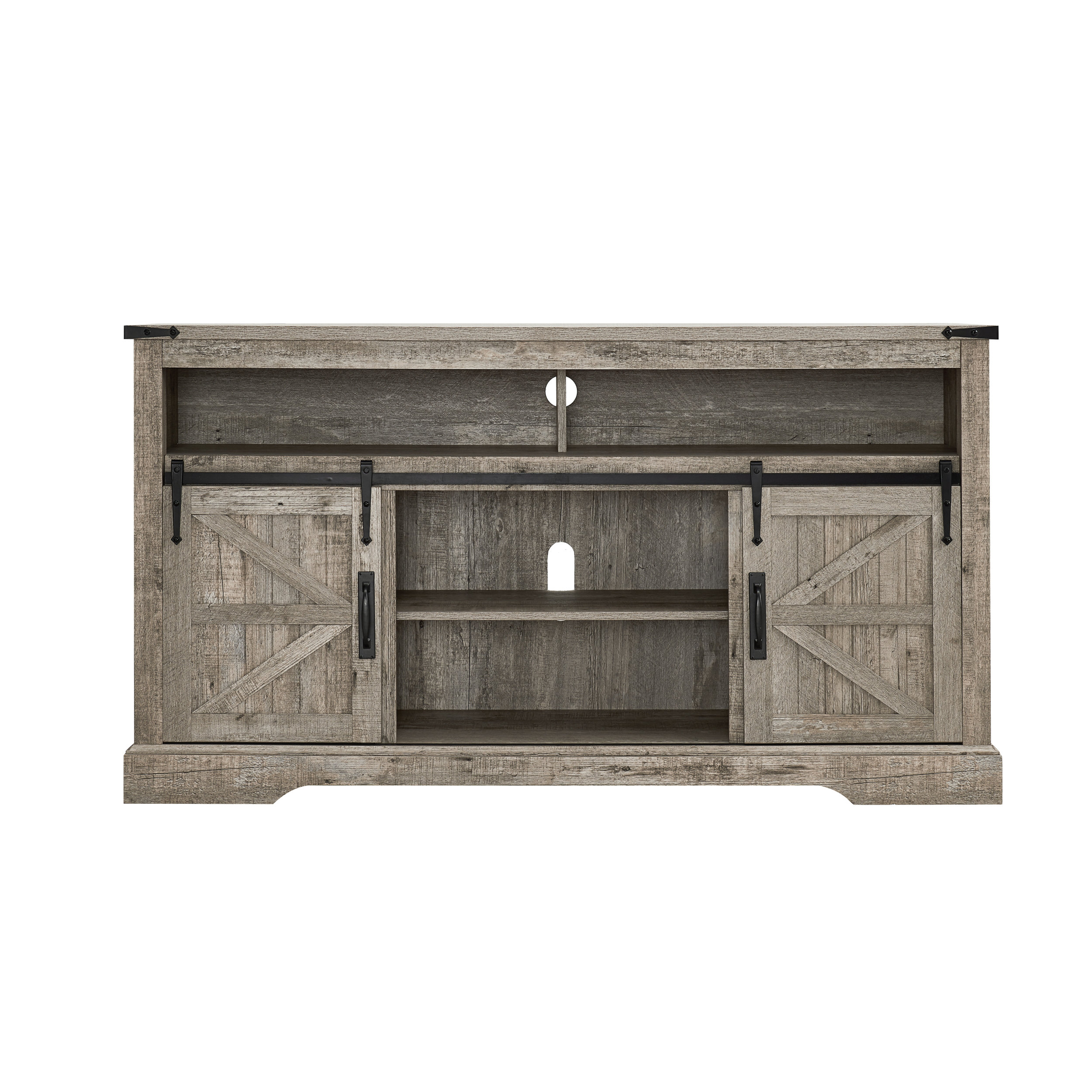 Gracie Oaks Lorraine Farmhouse TV Stand for 65+ Inch TV for Living Room ...