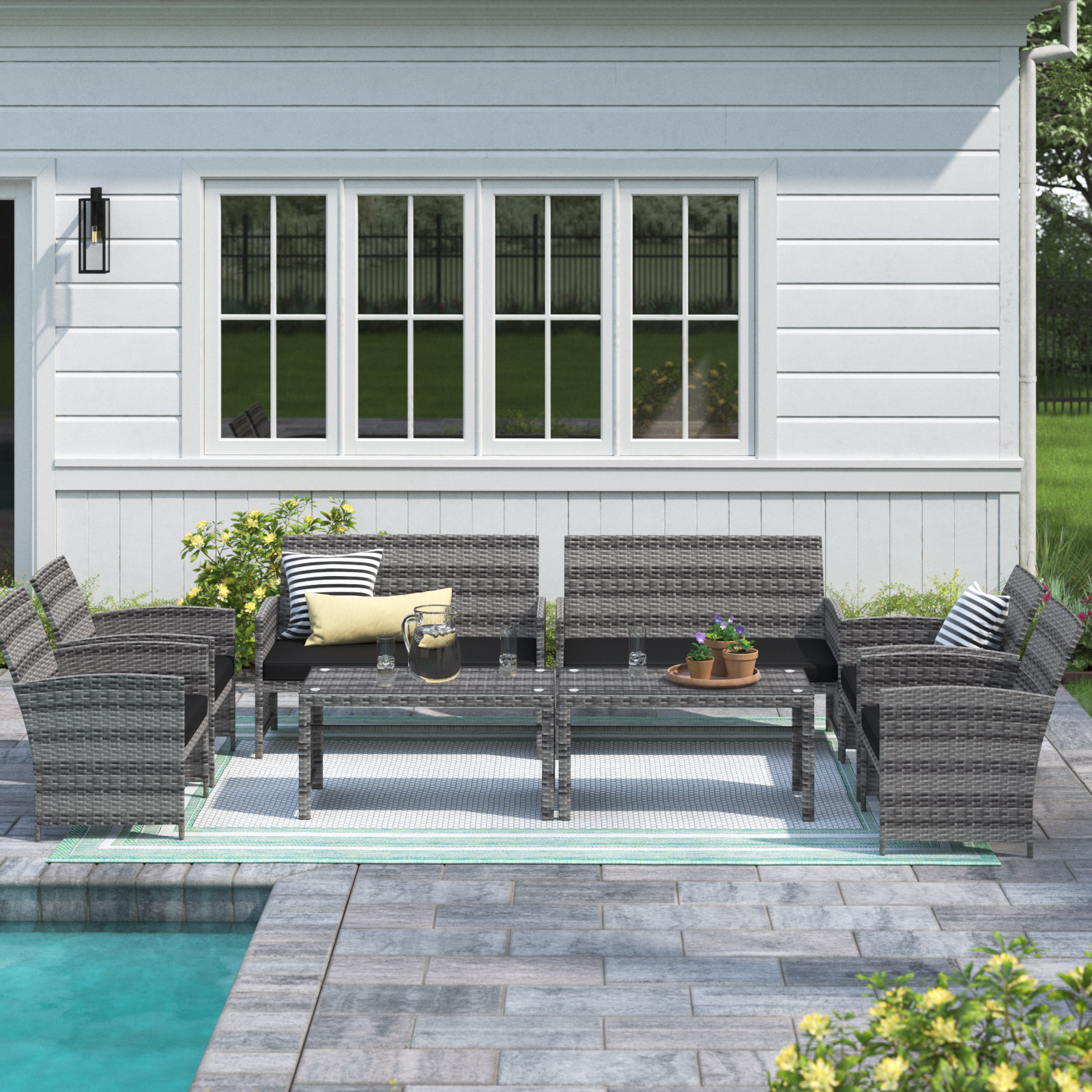 Lark Manor Alyssya 4 Piece Rattan Sofa Seating Group - Wayfair Canada