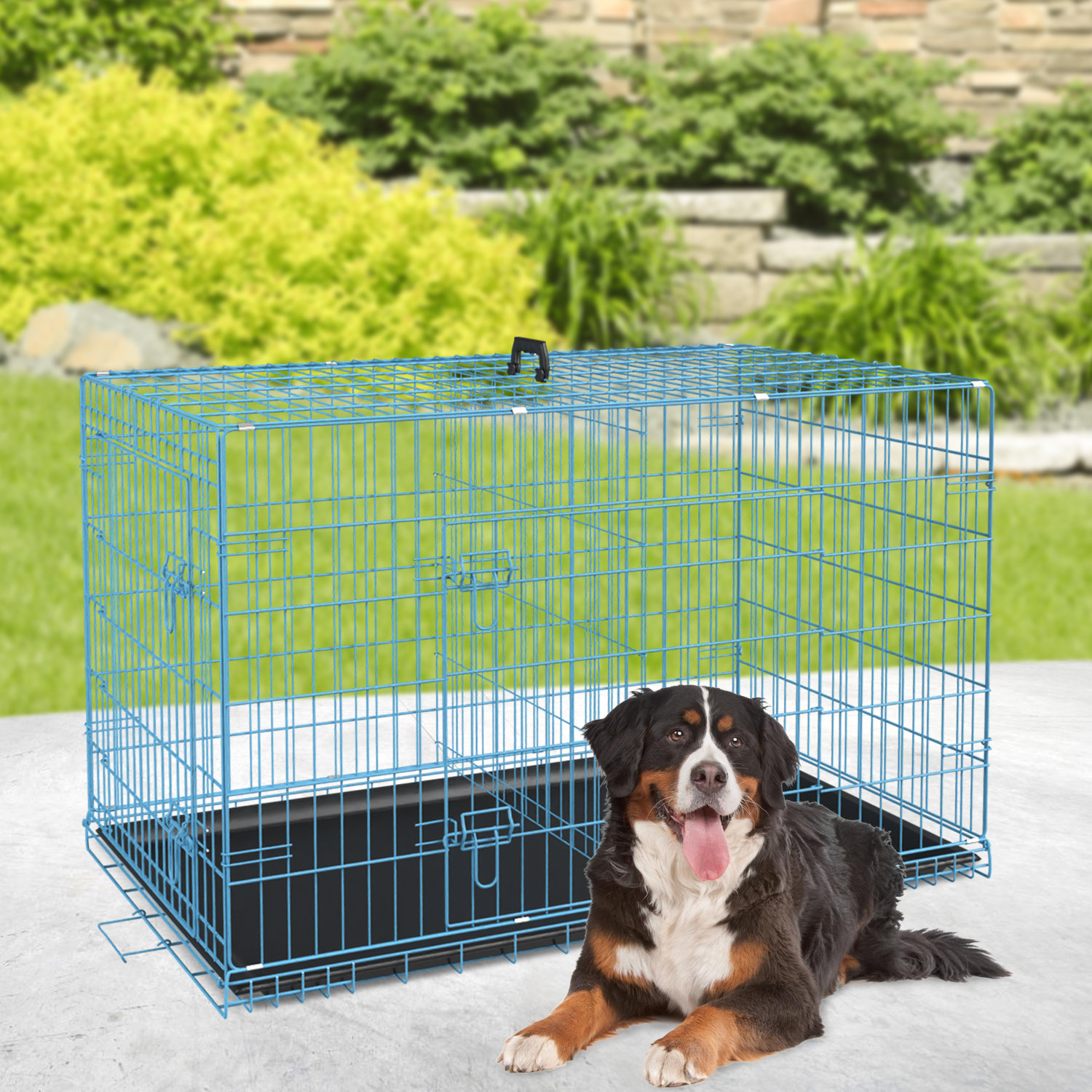 Archie & Oscar™ Jorden Dog Crates For Large Dogs Folding Metal Wire ...