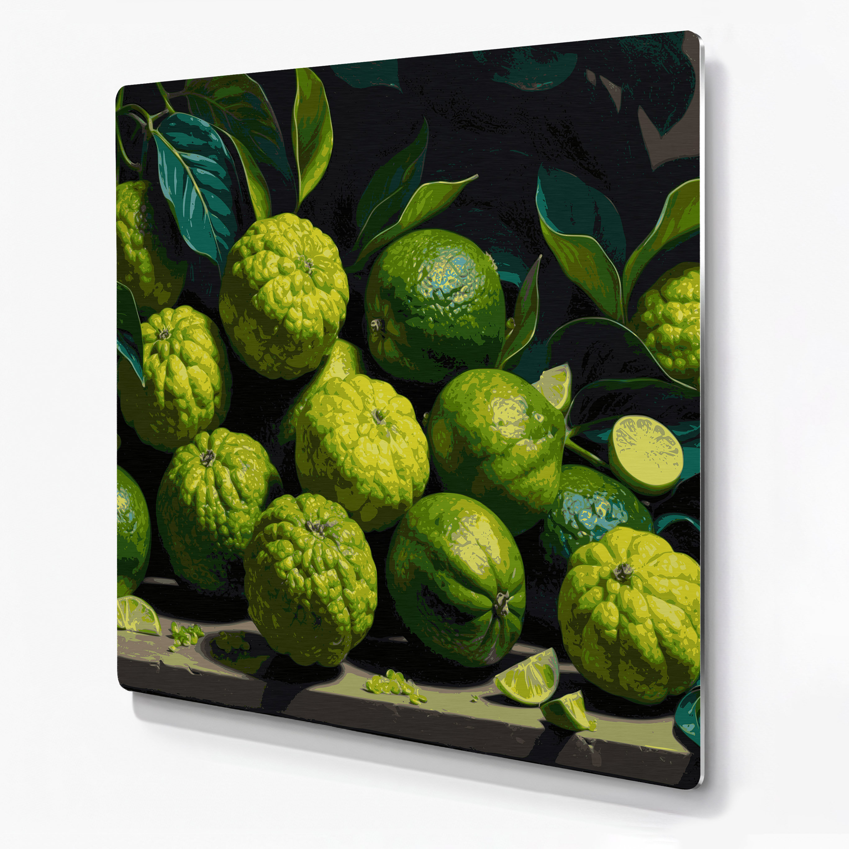 Latitude Run® Fruit Kafir Lime Green Metal Wall Art | Wayfair