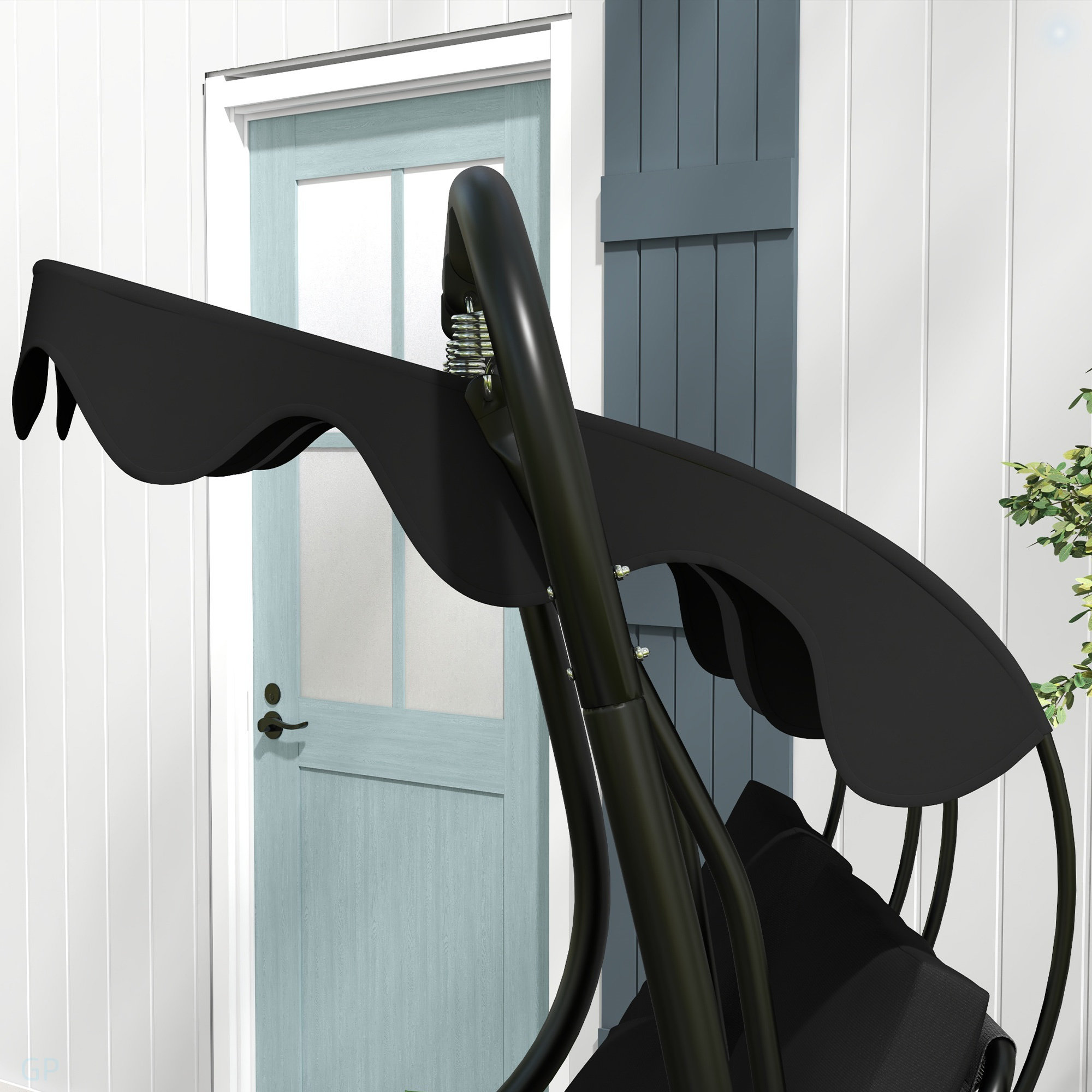 Ebern Designs 2-Seater Swing Canopy Replacement With Tubular Framework ...