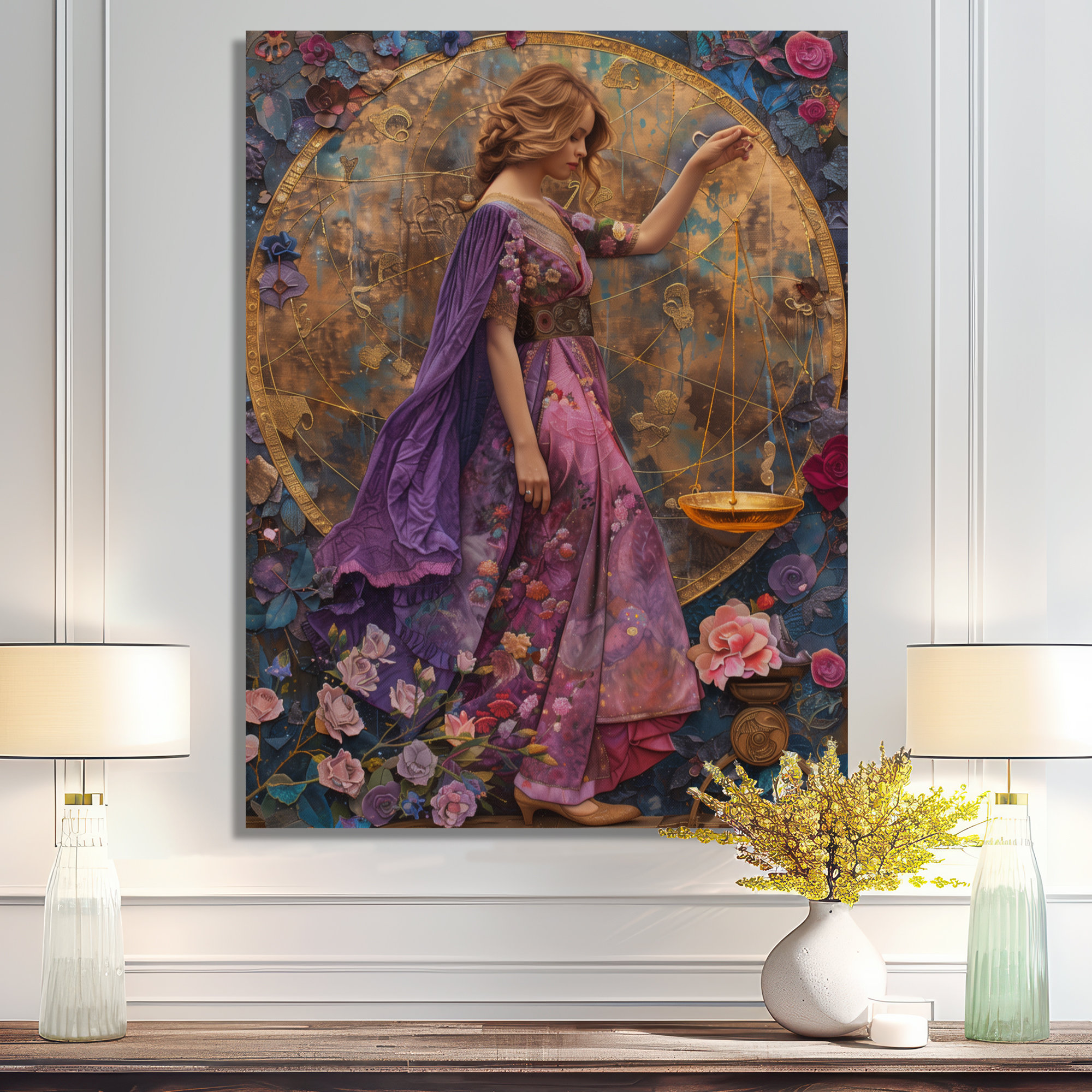 Ivy Bronx Purple Gold Astrology Cosmic Compromise Libra - Astronomy ...