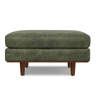 Simpli Home Morrison 33"W Upholstered Ottoman with Solid Wood Legs ...