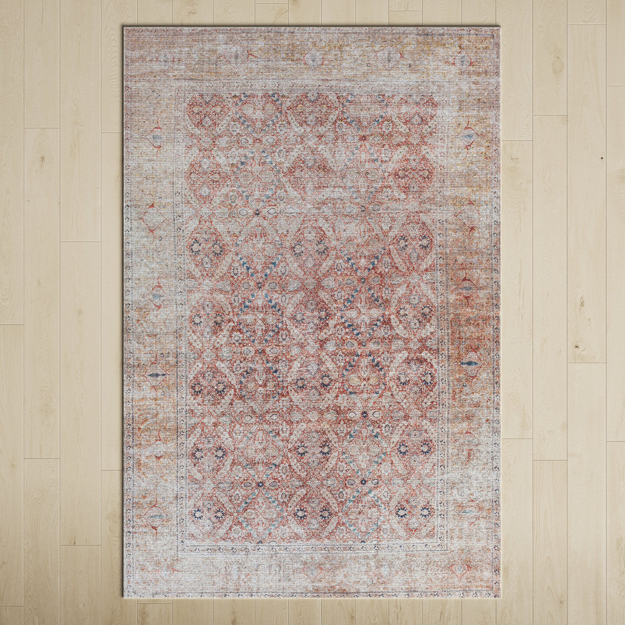 Birch Lane™ Isabella Oriental Rust/Cream Area Rug & Reviews | Wayfair