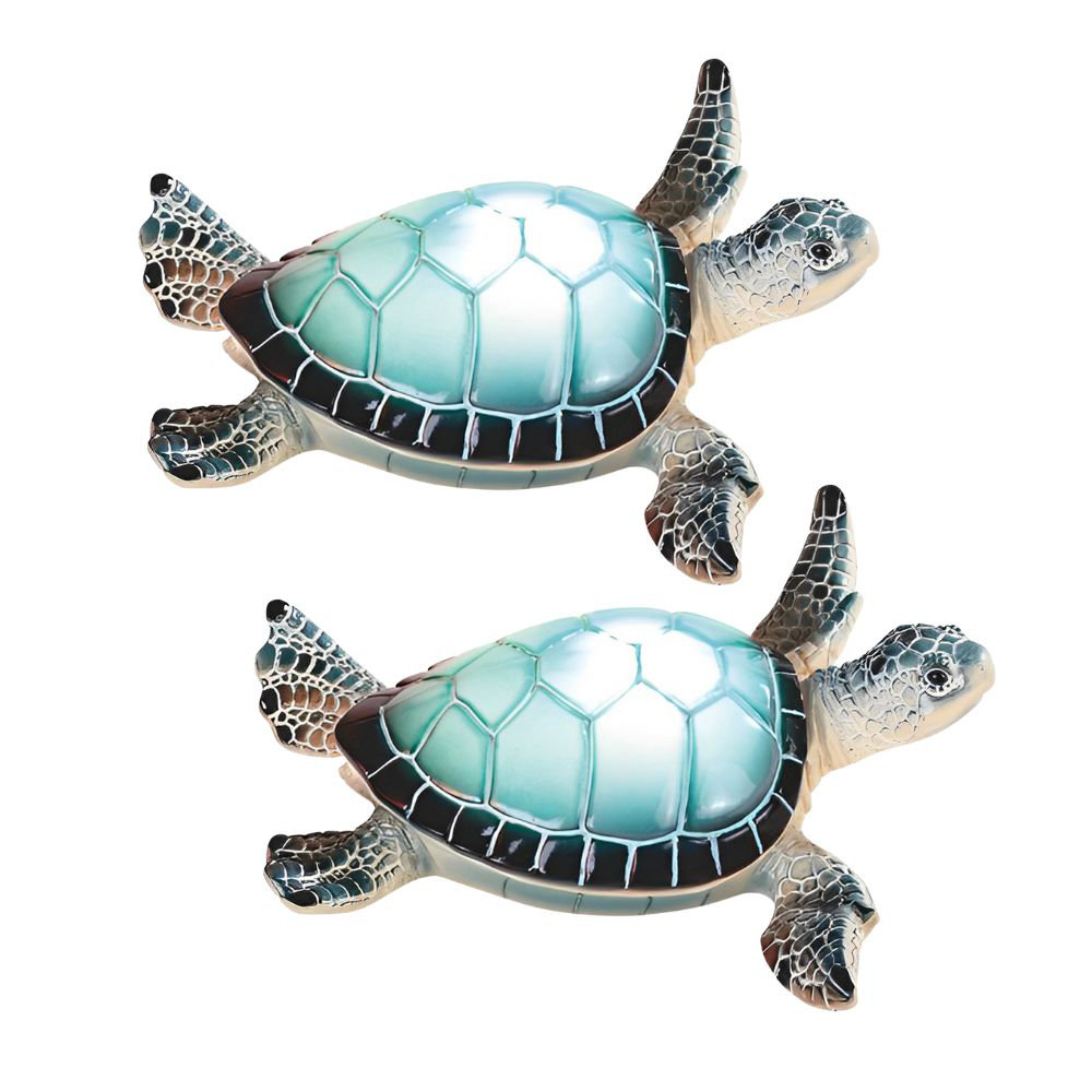 Bay Isle Home™ "2-PC Set" ICE ARMOR 6.25"W Blue Sea Turtle with LED ...
