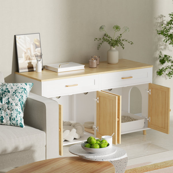 Bayou Breeze Couvertier 47.24'' X 17.72" Litter Box Furniture Hidden ...