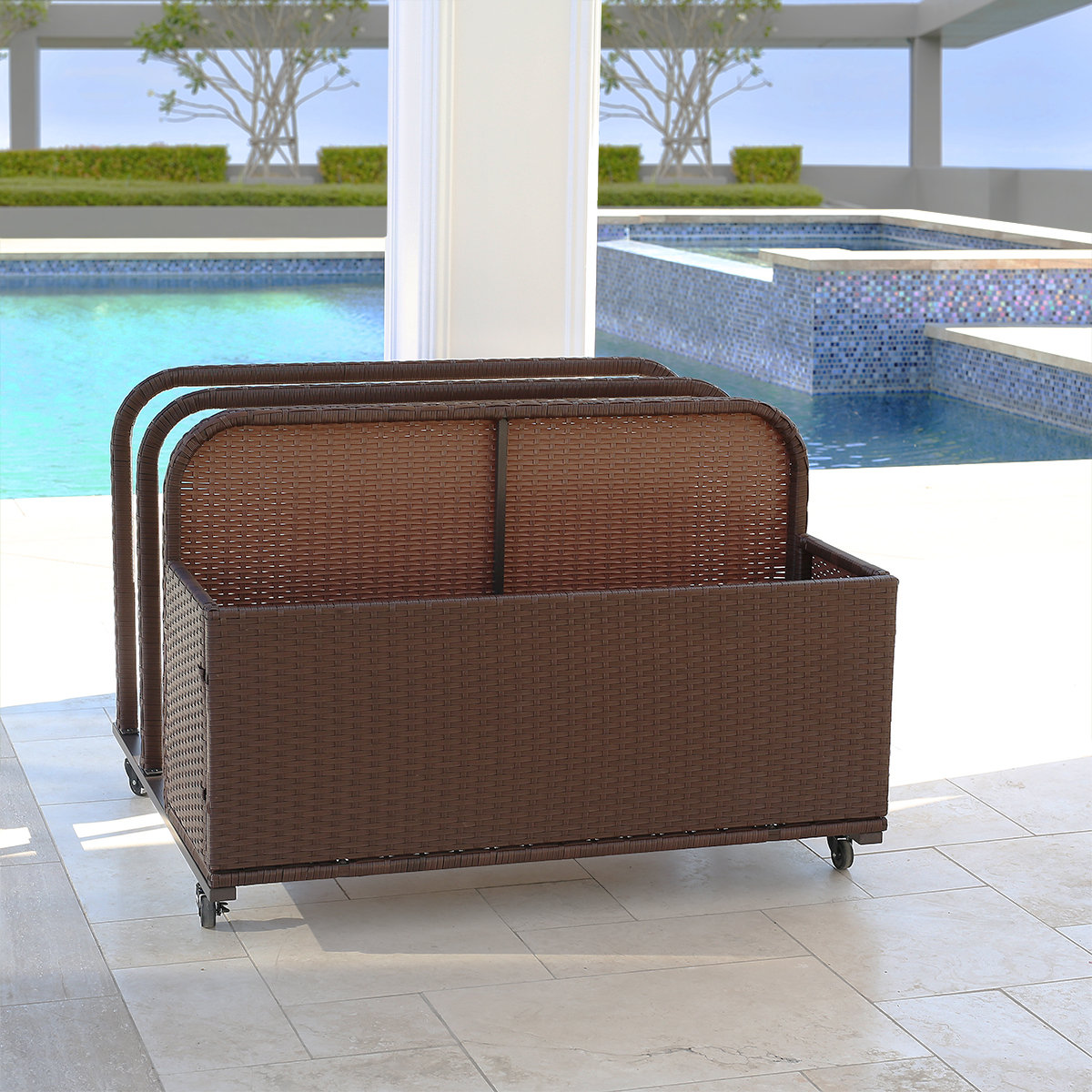Barton 250 lb Capacity Wicker Pool Caddy & Reviews | Wayfair