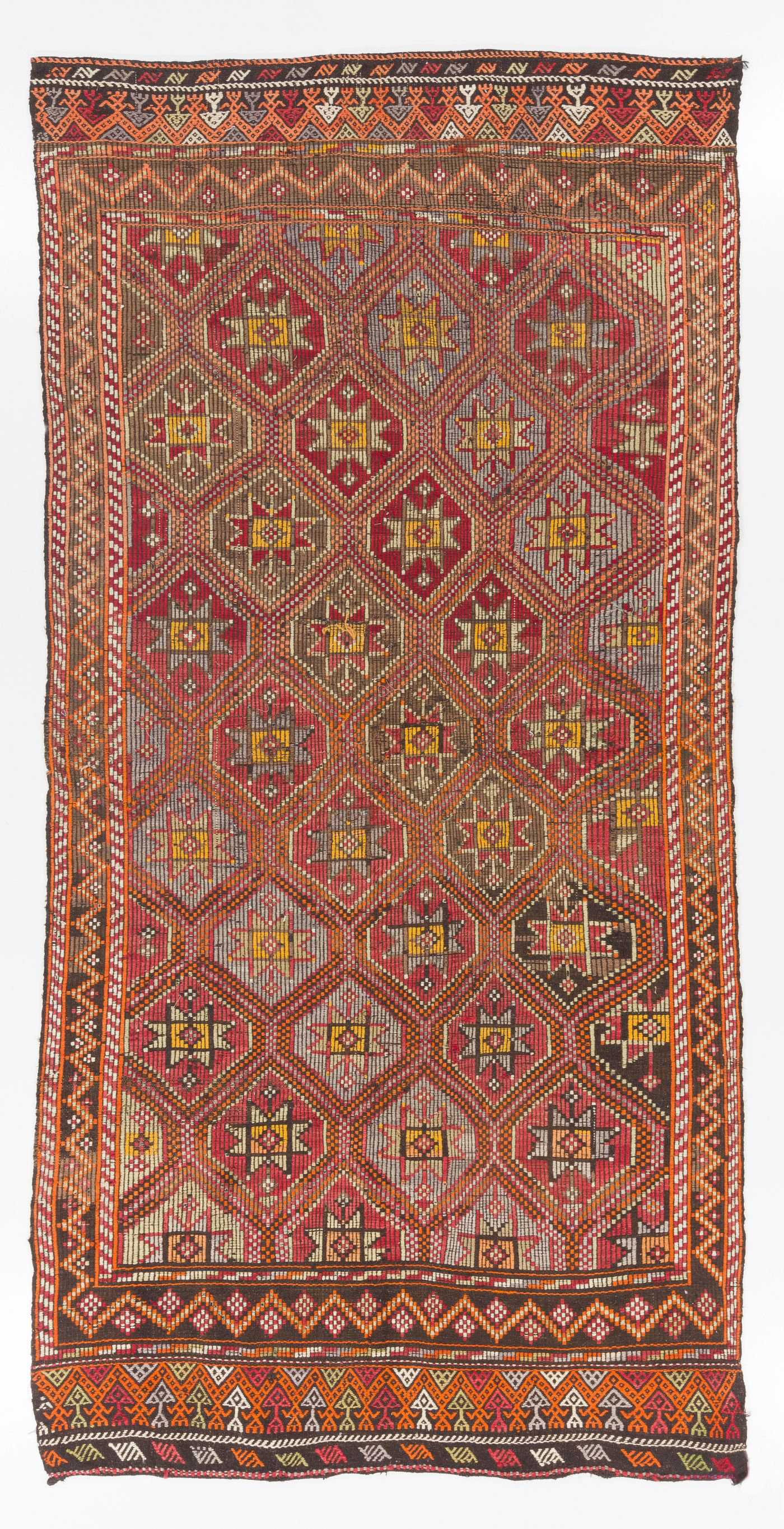 Bungalow Rose 5.6x11 Ft MidCentury Jijim Rug with Interlocking Stars ...