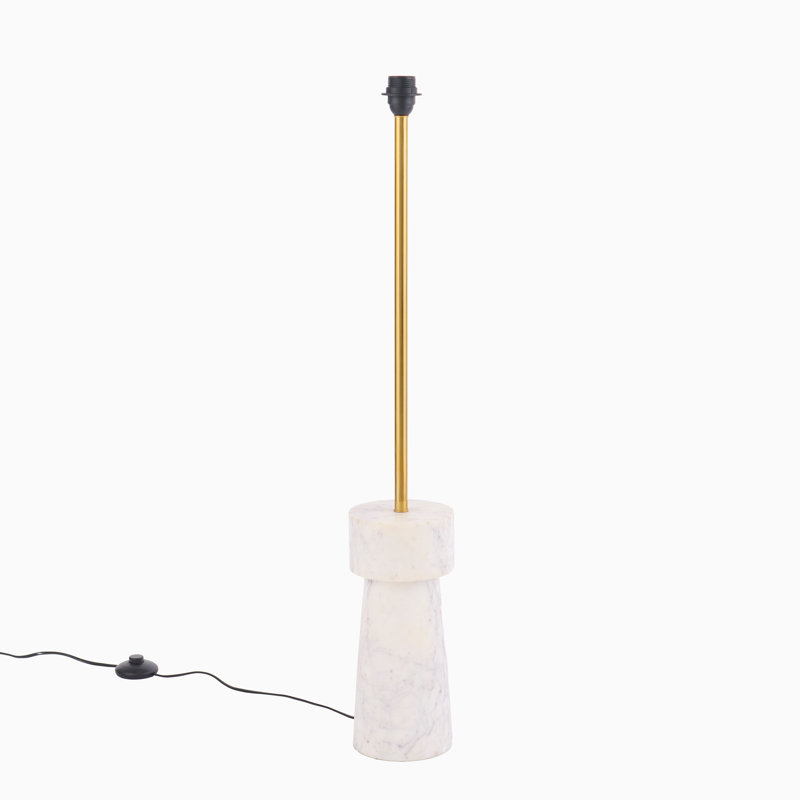 Metro Lane 97cm Marble Floor Lamp Base - White | Wayfair.co.uk