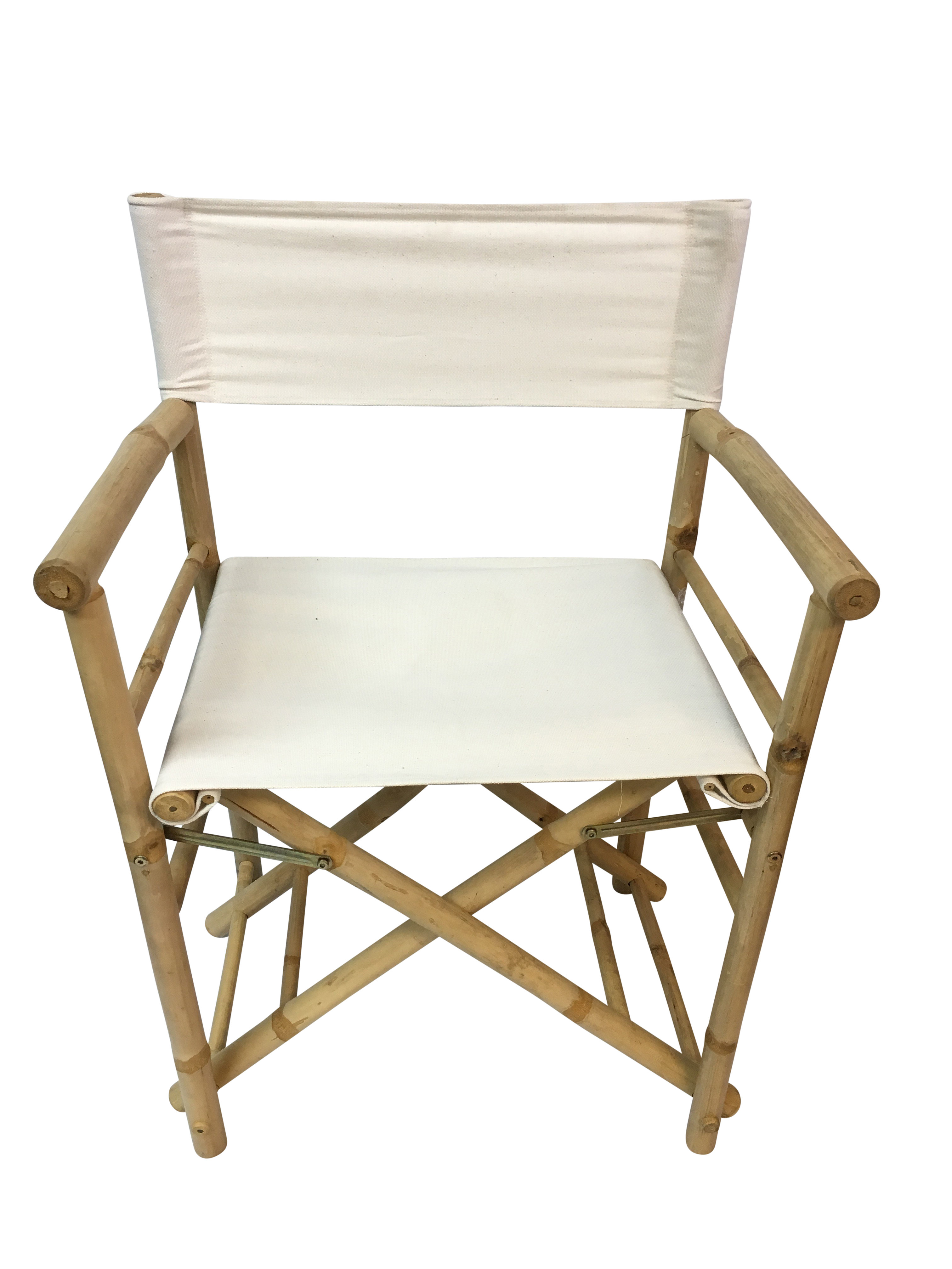 MGP White Bamboo Director Chair, Set Of 2, 23”W X 19”D X 35”H | Wayfair