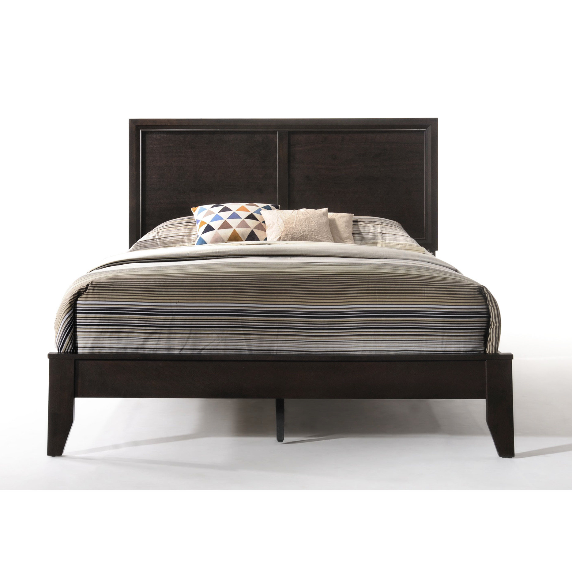 Latitude Run® Queen Bed - Box Spring Required, Robust Wood Build ...