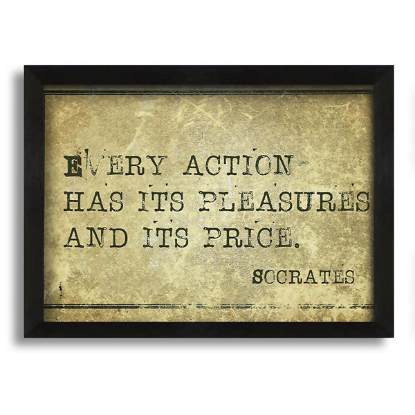ClassicLiving Socrates Quote - Single Picture Frame Print on Canvas ...