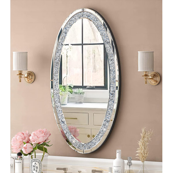 shyfoy Banff 90cm Wall Mirror with Crushed Diamond Inlay | Wayfair.co.uk