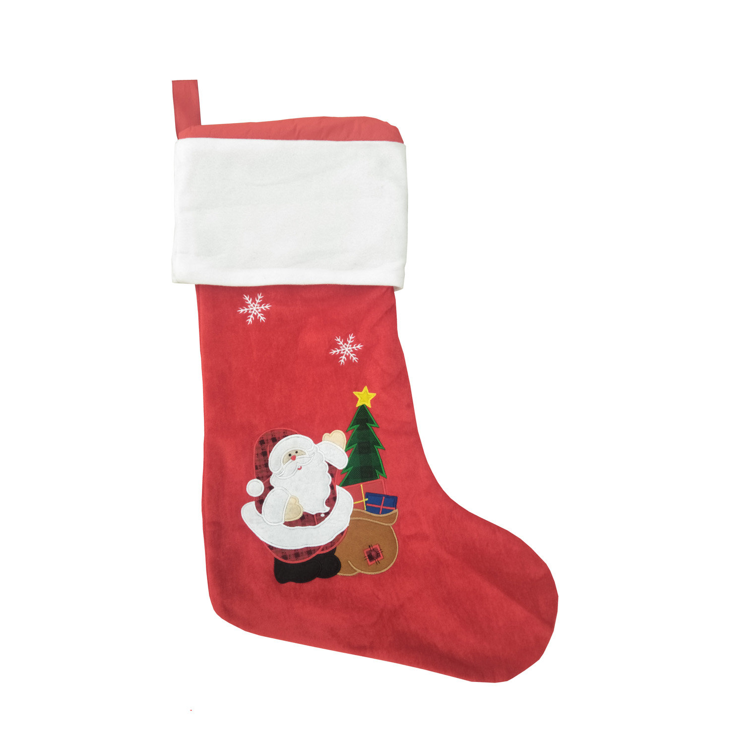 The Holiday Aisle® 16" x 29" Large Xmas Stocking Sack Santa Christmas ...