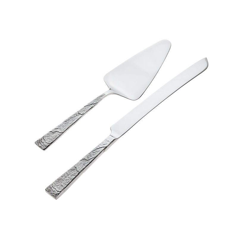 Godinger Silver Art Co Slate 18/10 Stainless Steel Cake Server Set ...