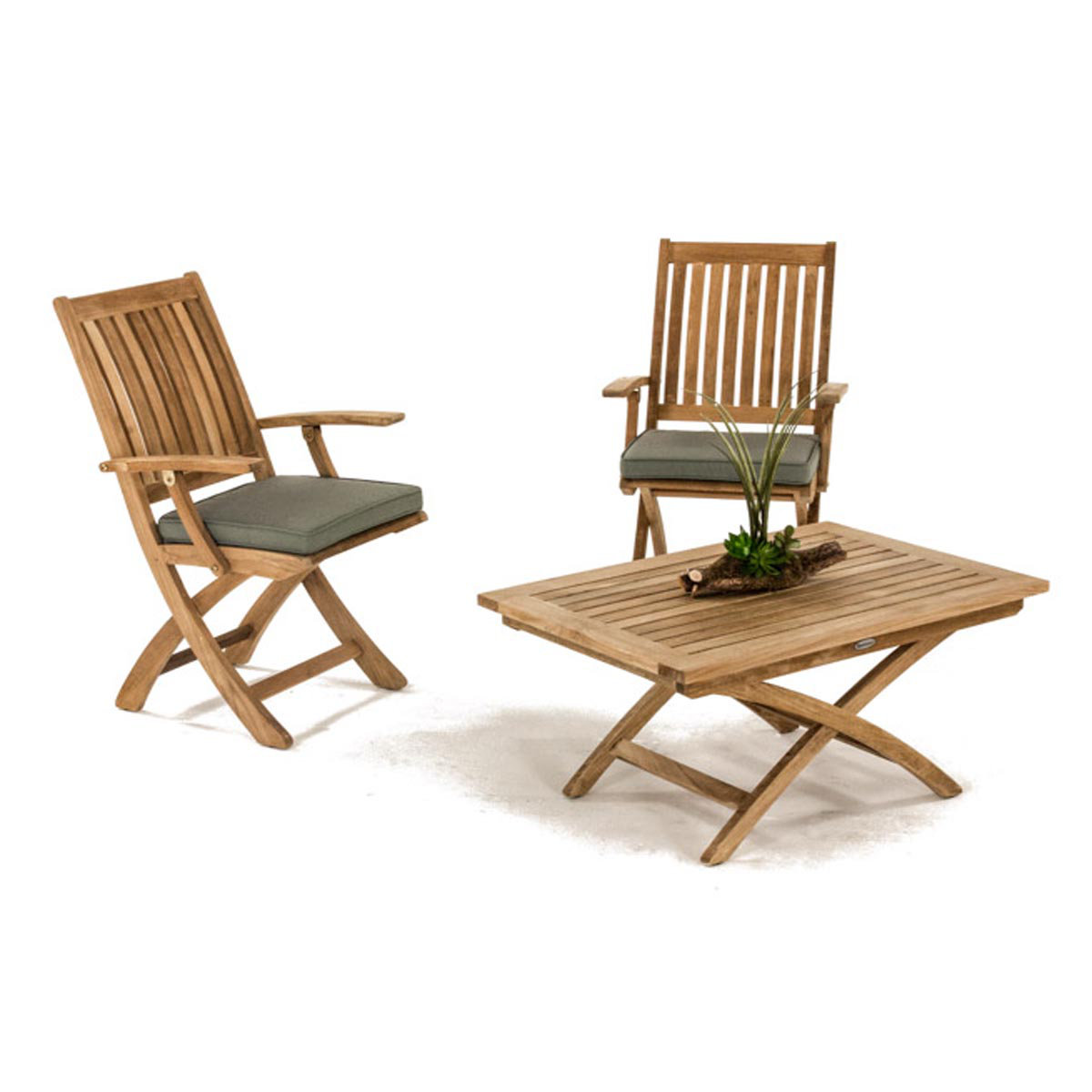 Red Barrel Studio® 3 Piece Teak Seating Group | Wayfair