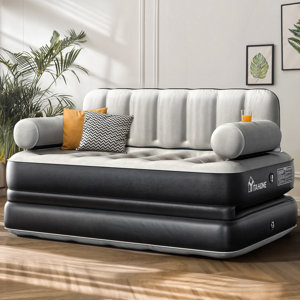 Alwyn Home 2-In-1 Queen Inflatable Sofa Bed With Headboard And Pump ...