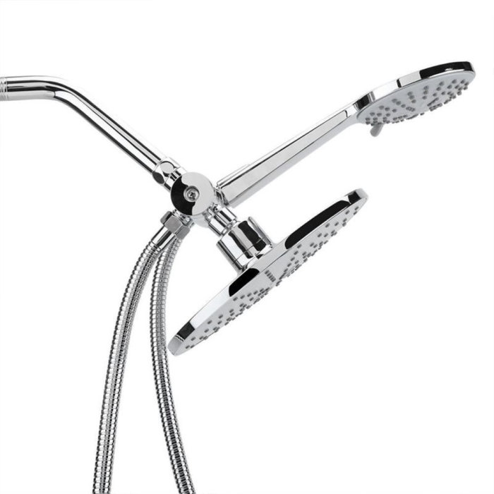Juno Showers Juno Dual Showerheads with Adjustable Manifold Arm & Shut ...