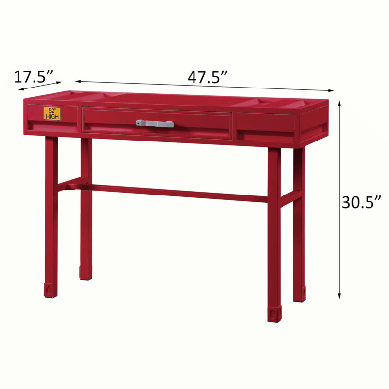17 Stories Red Vanity Desk With 1 Drawer | Wayfair