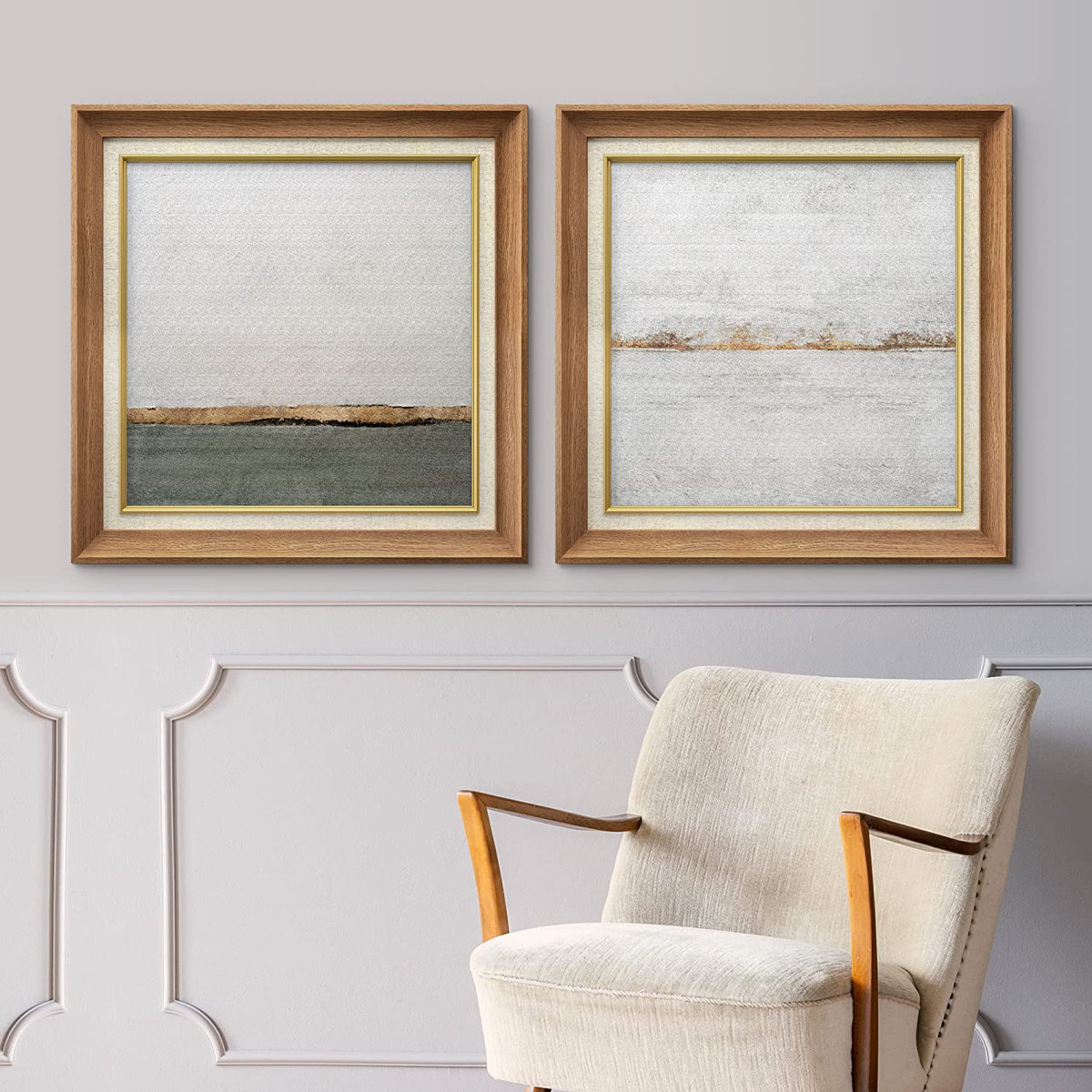 SIGNLEADER Minimal Stroke Abstract Landscape Classic Vintage Neutral ...