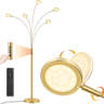 Mercer41 LED Arc Floor Lamp With Remote, 2250LM Dimmable Gold Floor ...