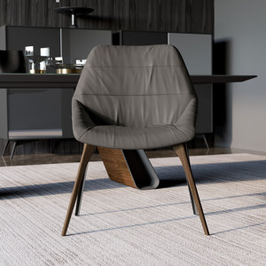 Modloft Black Rutgers Leather Side Chair | Wayfair