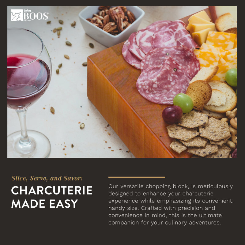 John Boos BoosBlock® 3" End Grain Cherry 14" Square Chopping Block ...