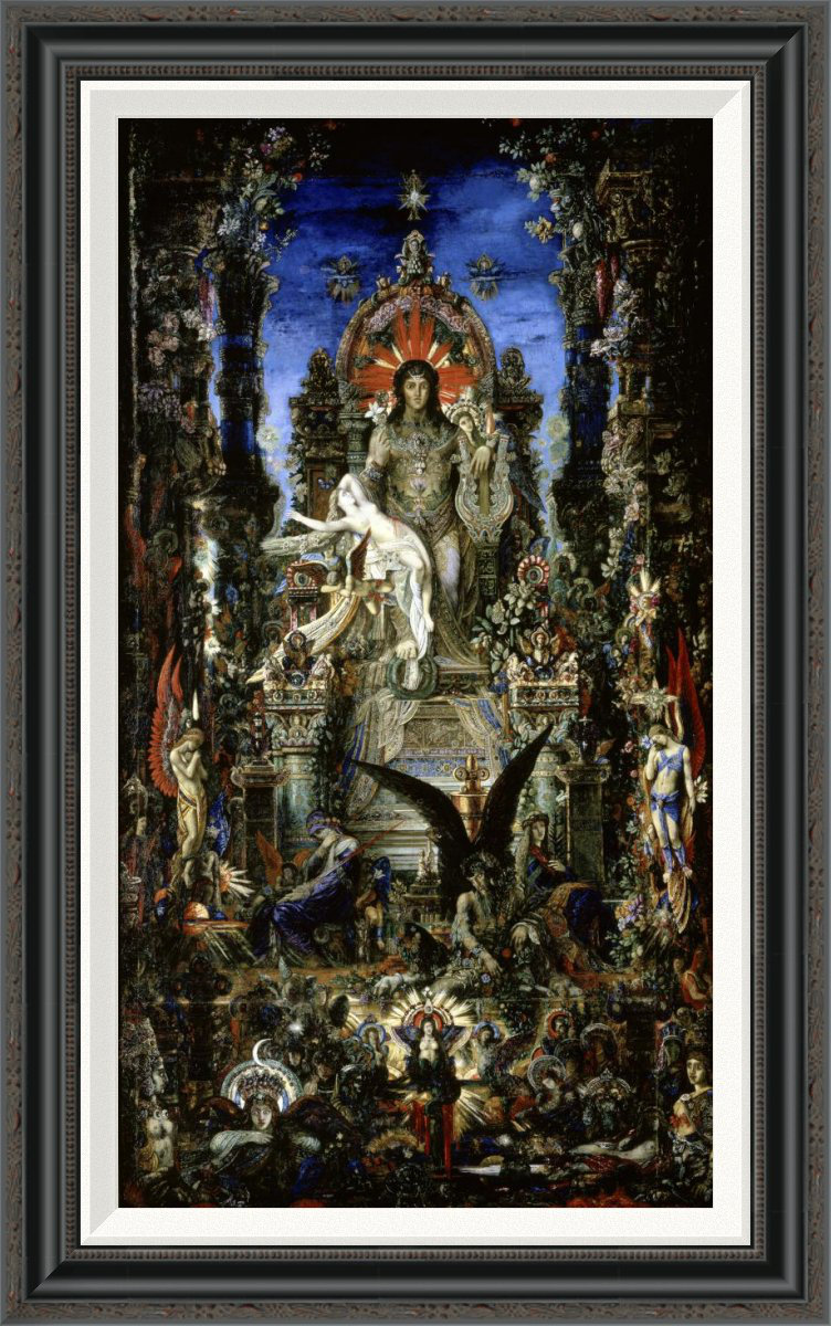 Global Gallery 'Jupiter Et Semele' by Gustave Moreau Framed Painting ...