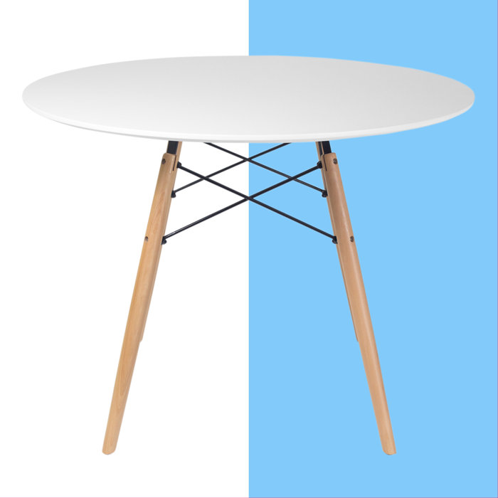 Hashtag Home Traynor Round Solid Wood Base Dining Table & Reviews | Wayfair