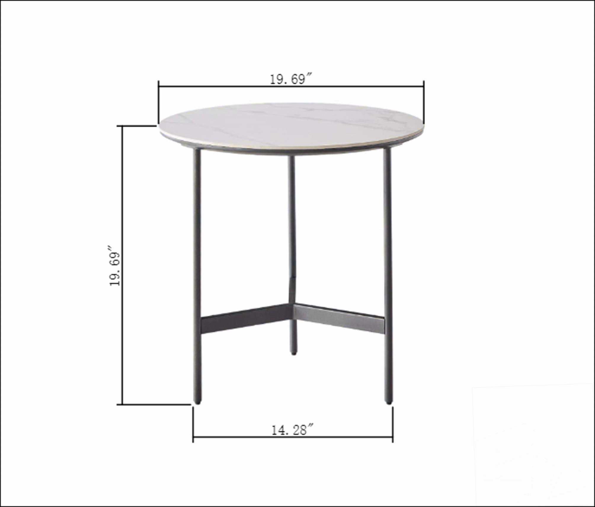 Wrought Studio End/Side Tables - Small Round Accent Table, Metal Narrow ...