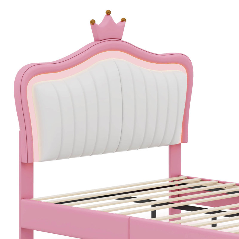 House of Hampton® Hanns Modern Upholstered Princess Bed With Crown ...
