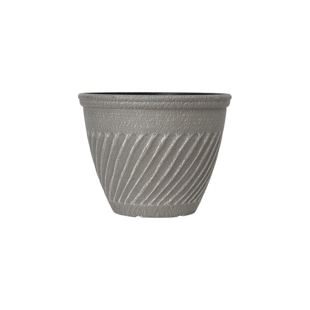 Lark Manor Bali Planter Distress Cedar 16cm 100% Recycled Plastic Plant ...