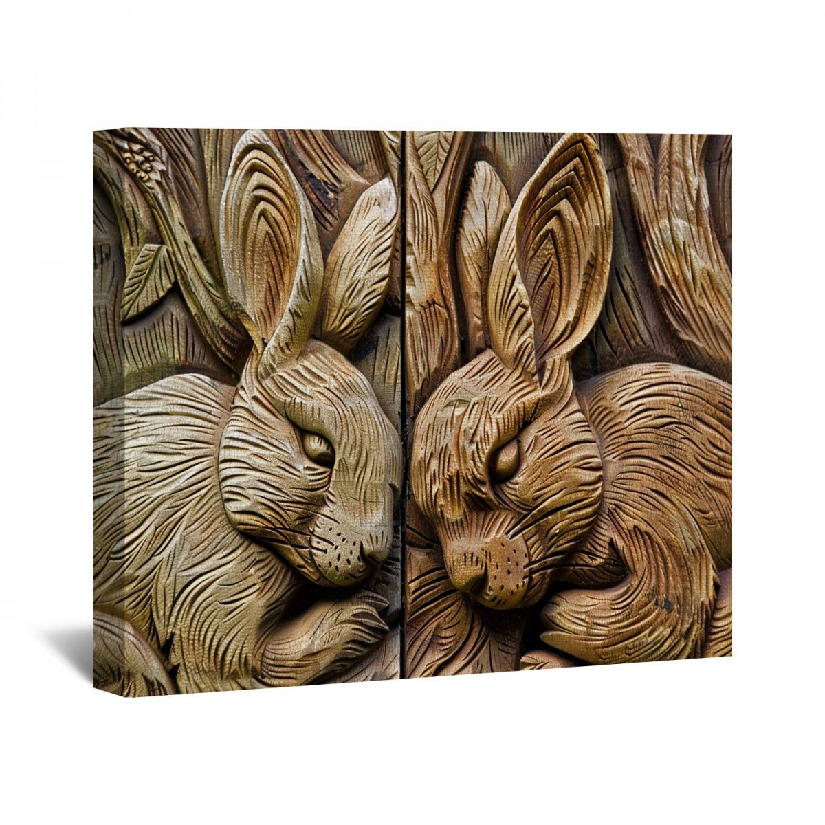 Bay Isle Home™ Rabbits Canvas Wrap - Animal sculpture Wall Decor ...