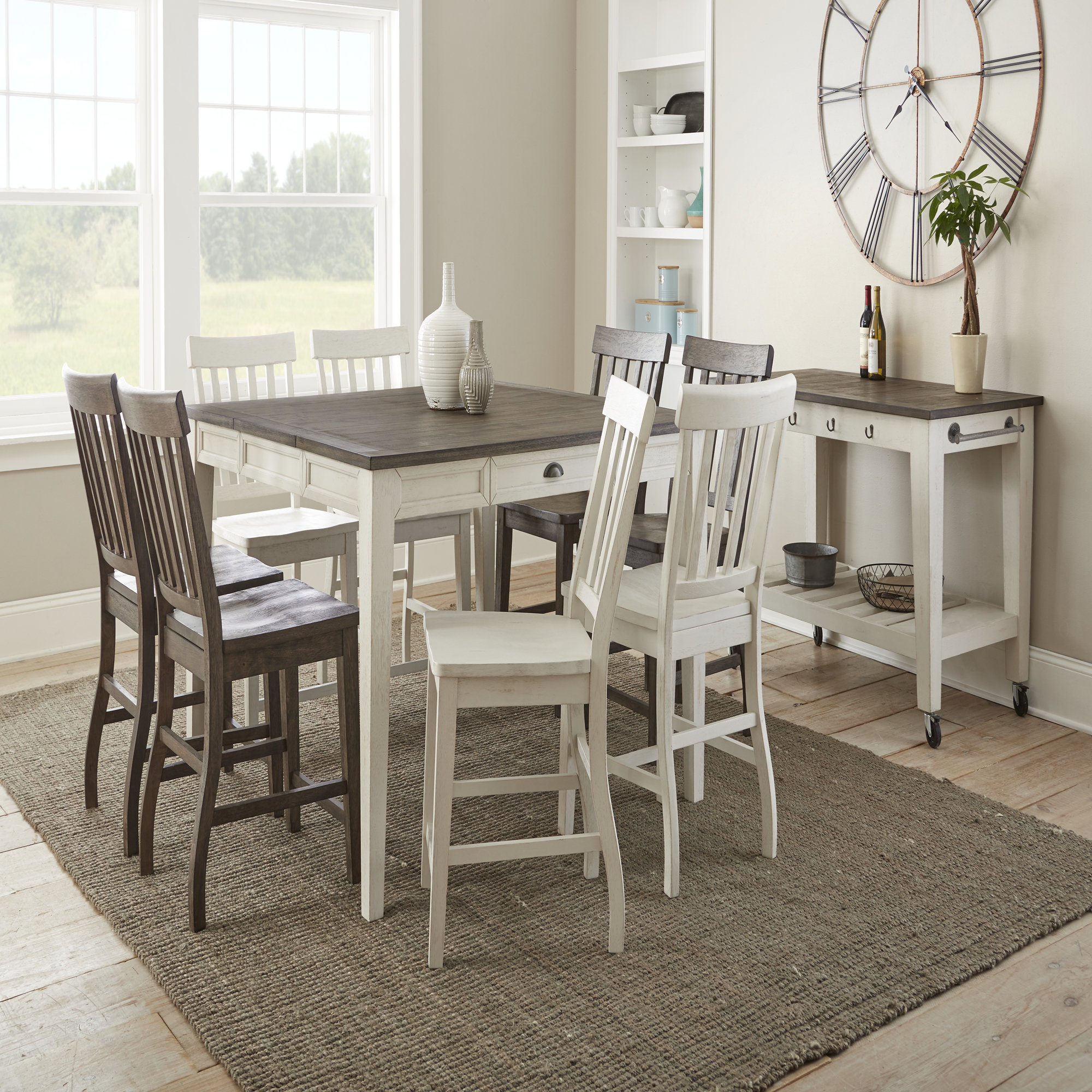 Wildon Home® 9 Piece Counter Height Dining Set | Wayfair