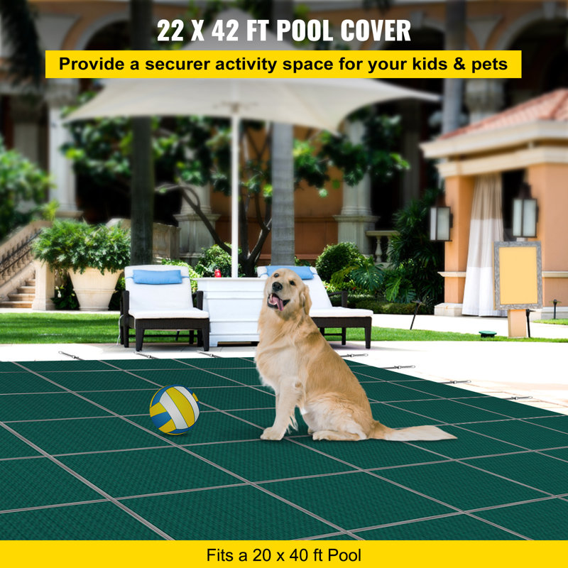 VEVOR Inground Pool Safety Cover, 22 ft x 42 ft Rectangular | Wayfair