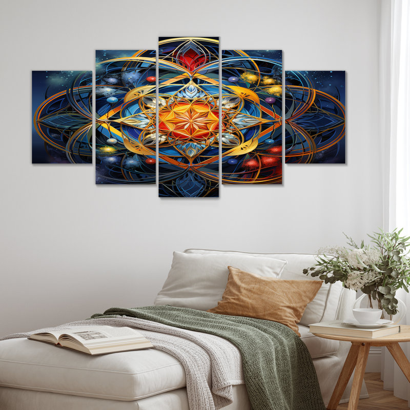 George Oliver Purple Cosmic Mystery - Boho Mandala Wall Art Decor 5 ...