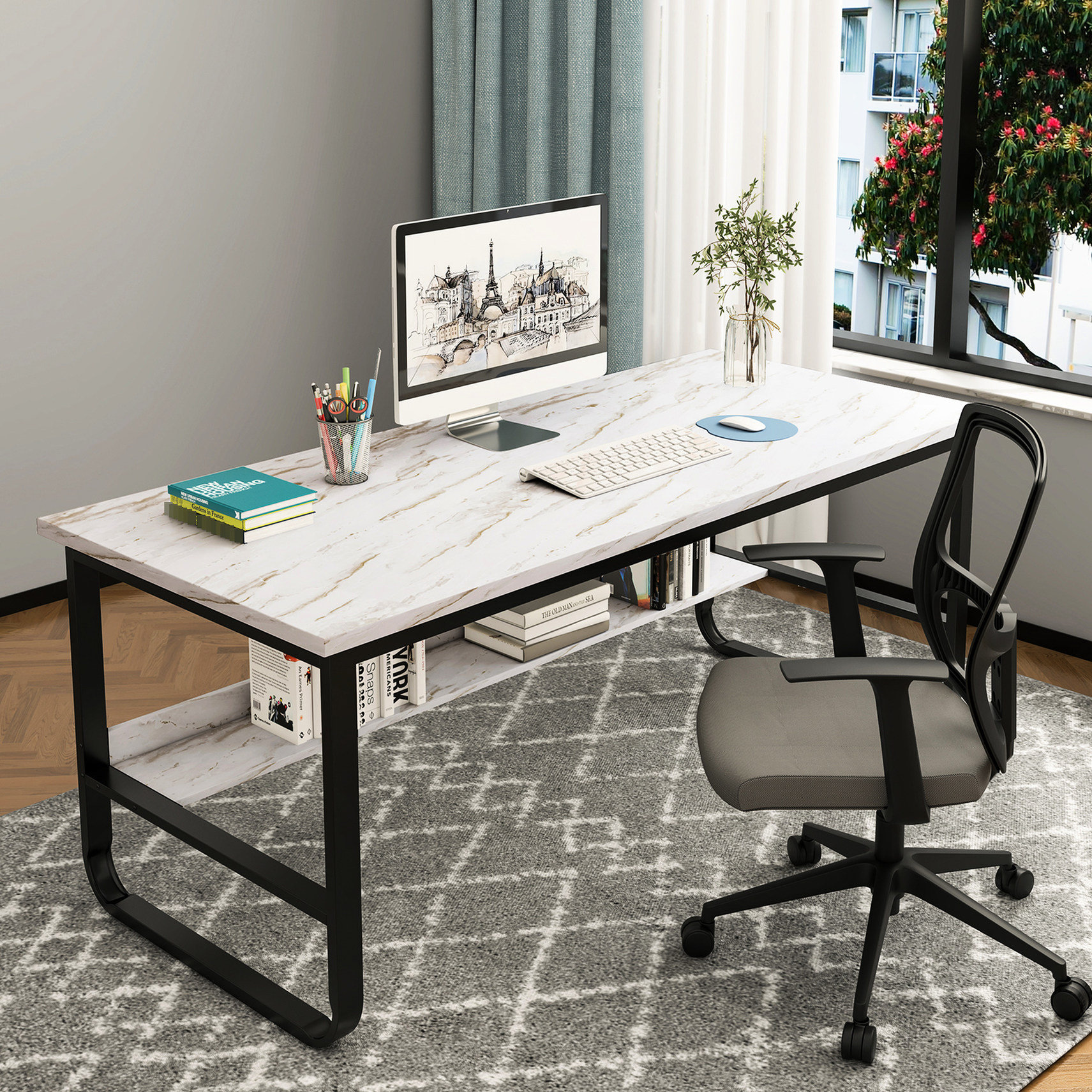 Wrought Studio™ Table Top For Office Equipment Placement - 72"l X 24.92 ...