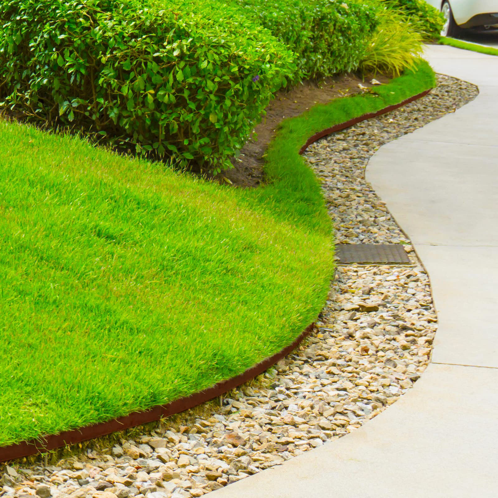 Arlmont & Co. Rustic Corten Steel Landscape Edging - 10FT Total (3-Pack ...