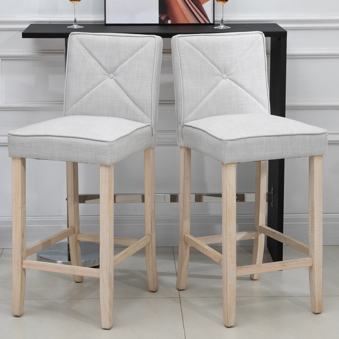 Gracie Oaks Ejder Solid Wood 29.25" Bar Stool & Reviews | Wayfair