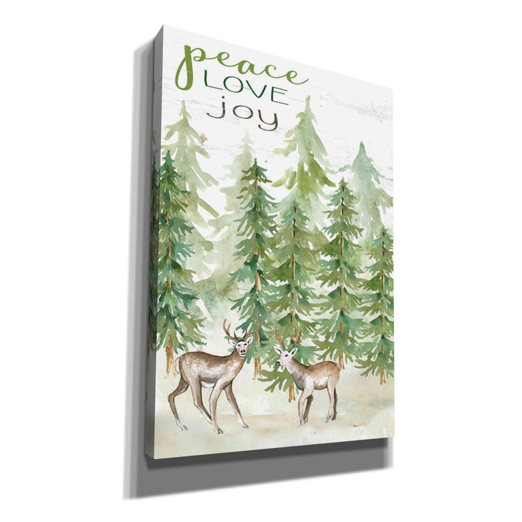 The Holiday Aisle® Epic Graffiti 'Peace Love Joy Deer' By Cindy Jacob ...
