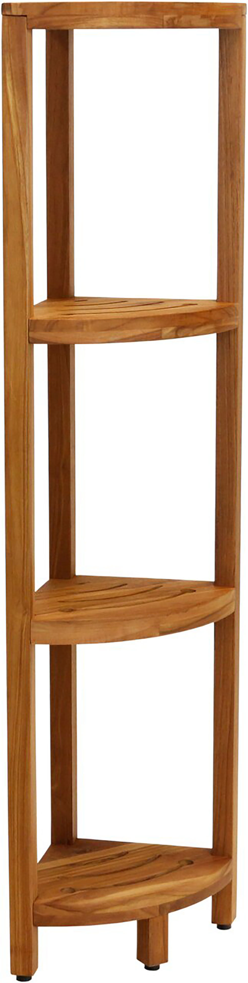 Aqua Teak Kai Four-Tier Corner Teak Bath Stand | Wayfair
