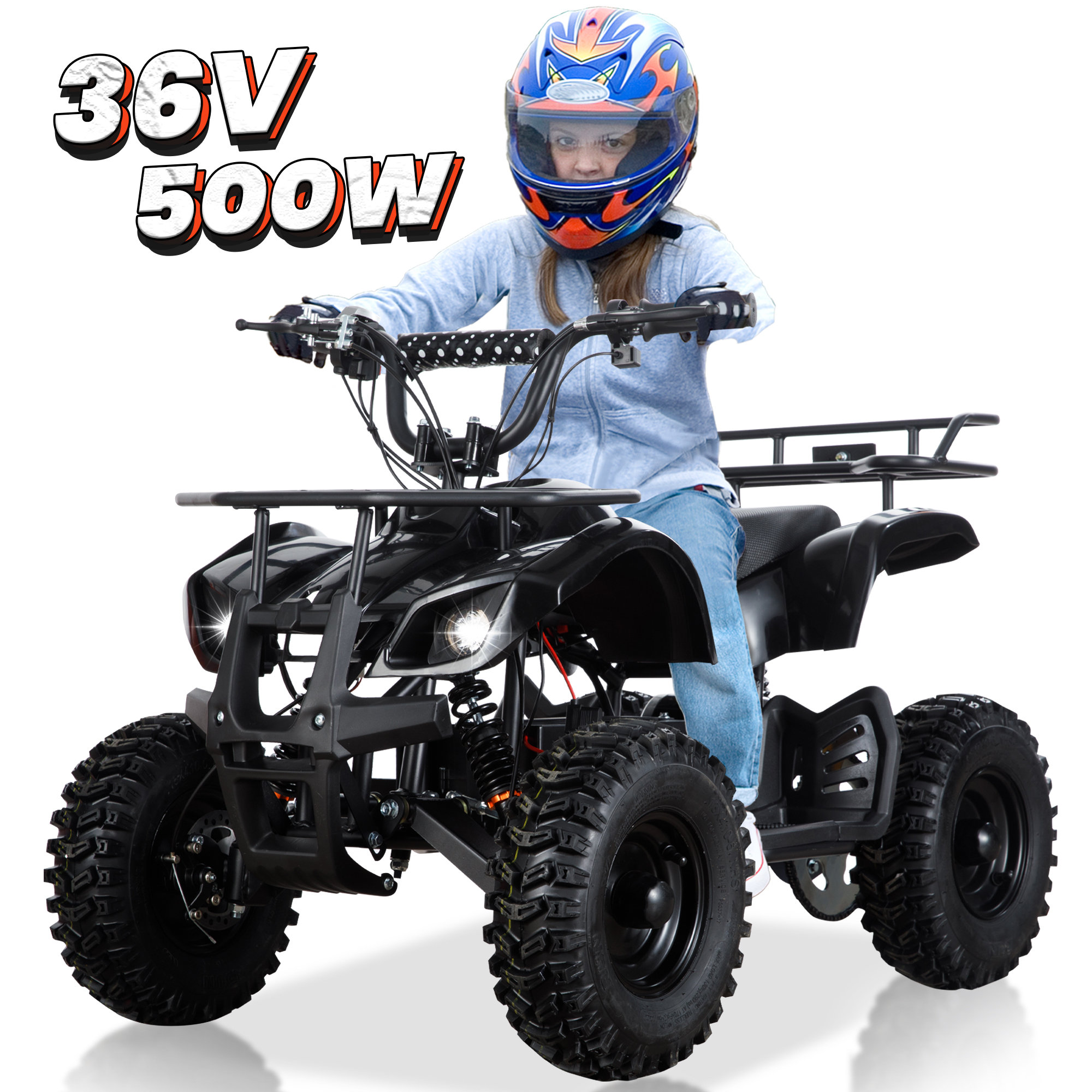 JOYRACER 36V Electric ATV Dirt Quad with 500W Brushless Powerful Motor ...