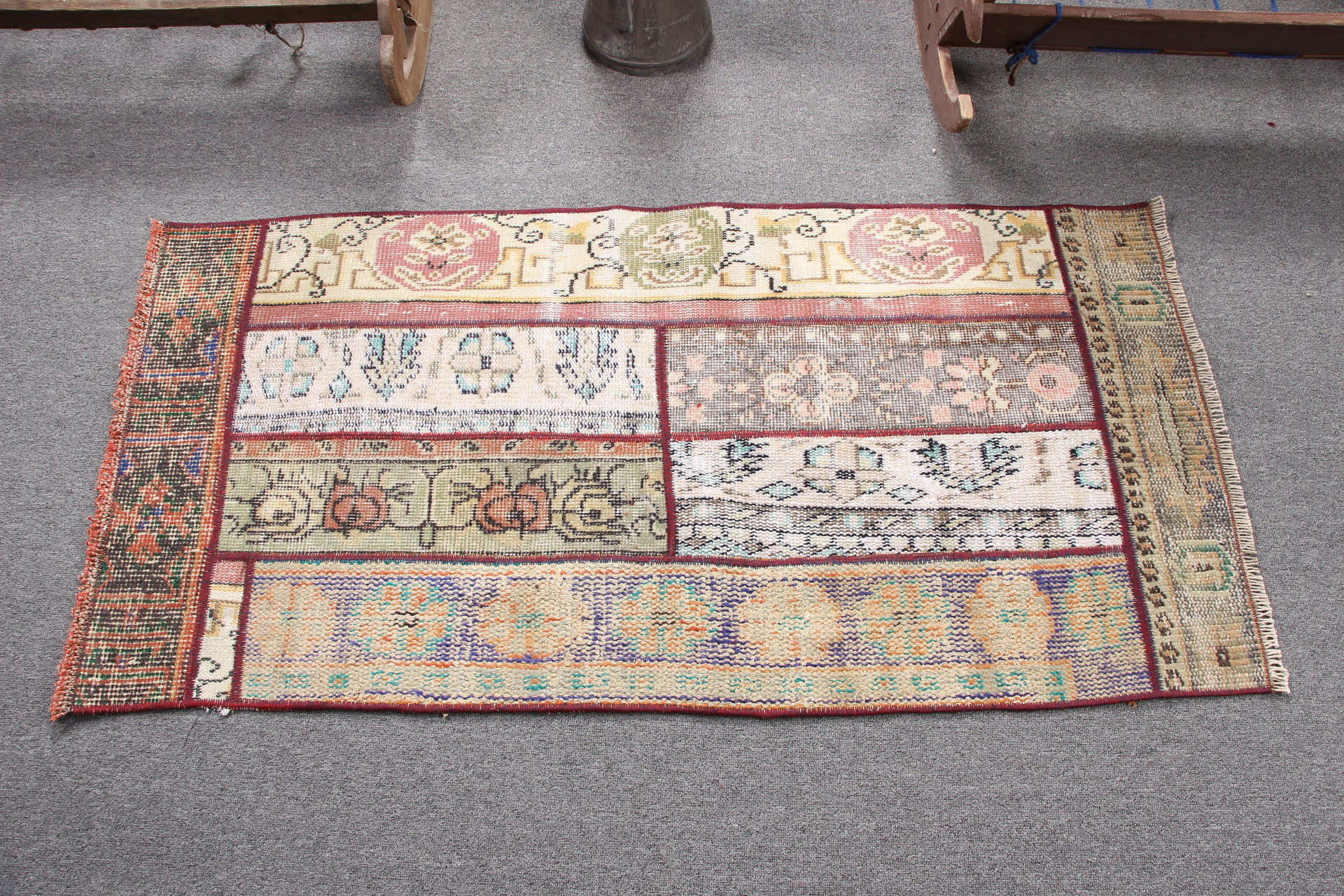 Bungalow Rose Handmade Turkish Patchwork Rug With Unique Design and ...