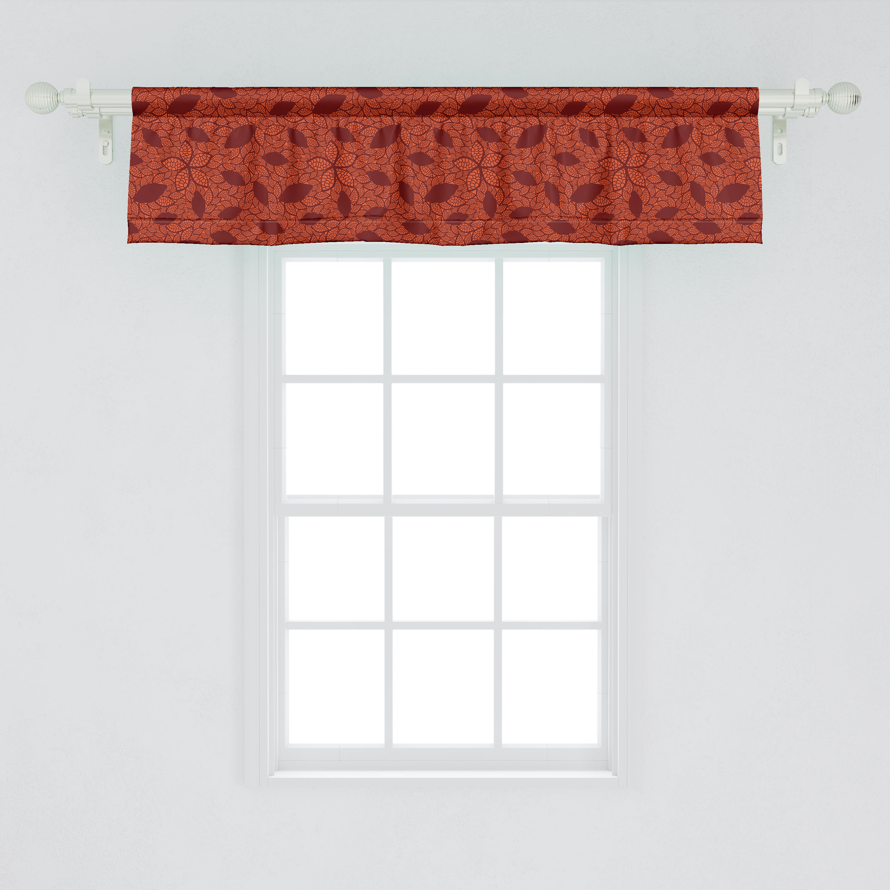 Ambesonne Burnt Orange Valance Pack of 2 Leafage and Petals | Wayfair