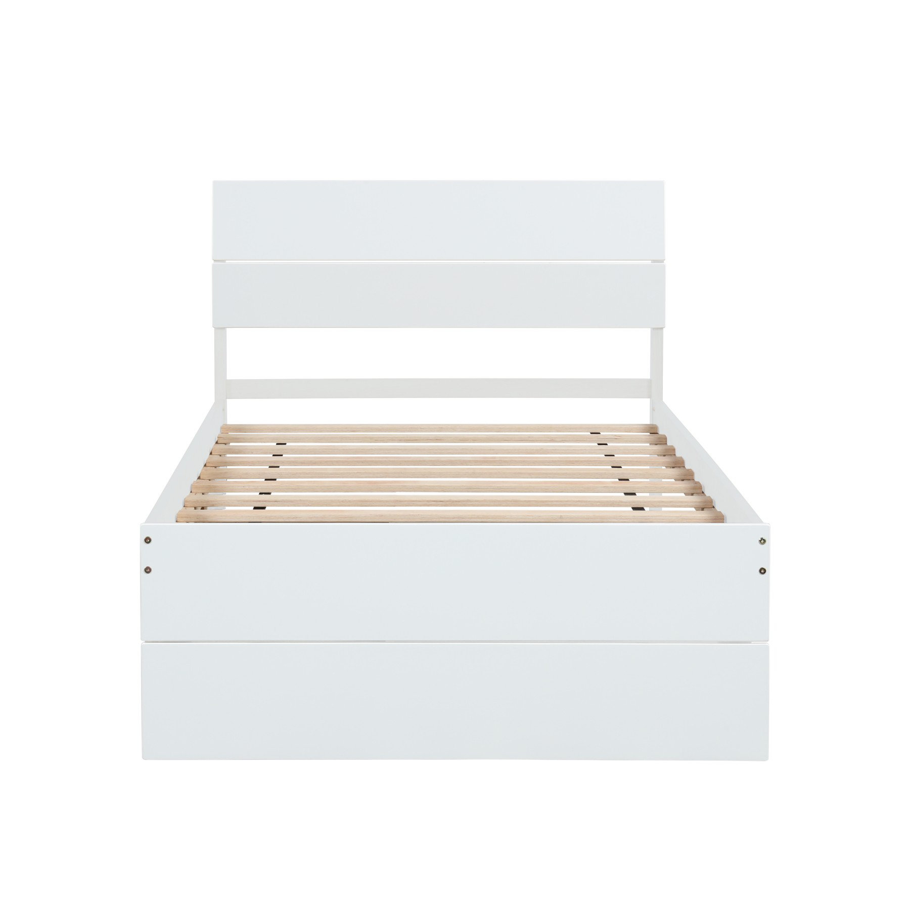 Latitude Run® Luxurious Twin Bed Frame with Matching Twin Trundle in ...